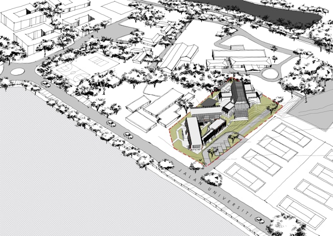 Do hand drawn aerial view by Alifzulhans | Fiverr