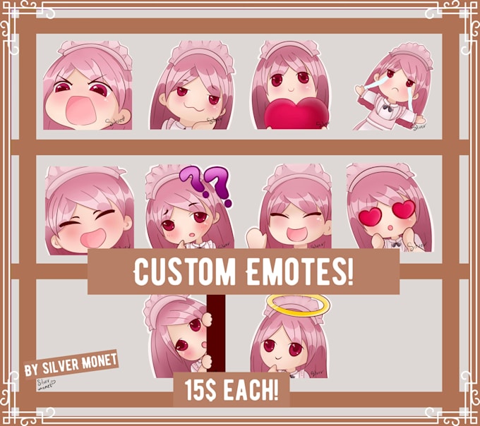 Make custom discord and twitch emotes by Silver_monet | Fiverr