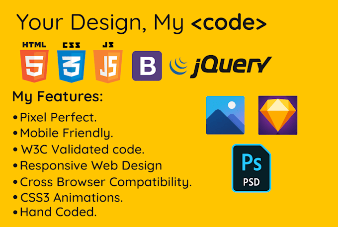 Convert psd to html responsive template with bootstrap by Farha_akter | Fiverr