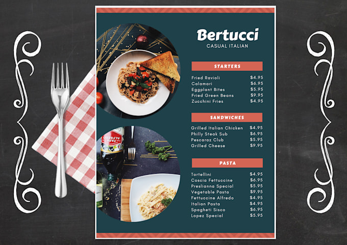 Design menu card, takeaway, food flyers and poster by Mahnoorfatim390 ...