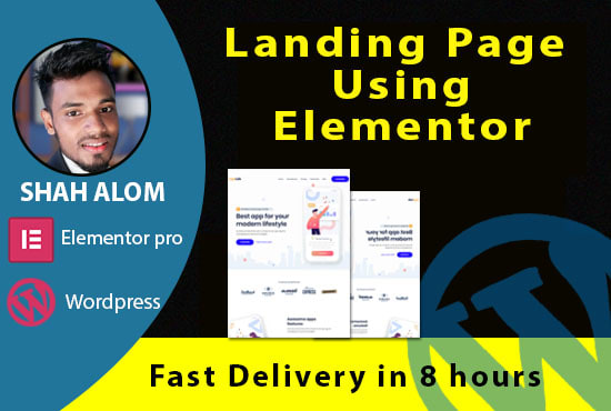 Create a responsive wordpress landing page using elementor pro by Shah_web | Fiverr