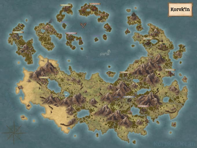 Create a custom fantasy cartography map for your novel by Narxfang | Fiverr