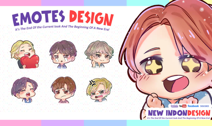 Create cute animated twitch emote, animation emotes, gif emote for kick ...