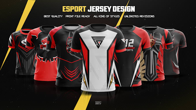 Design a professional print ready esports jersey by Its_artyy | Fiverr