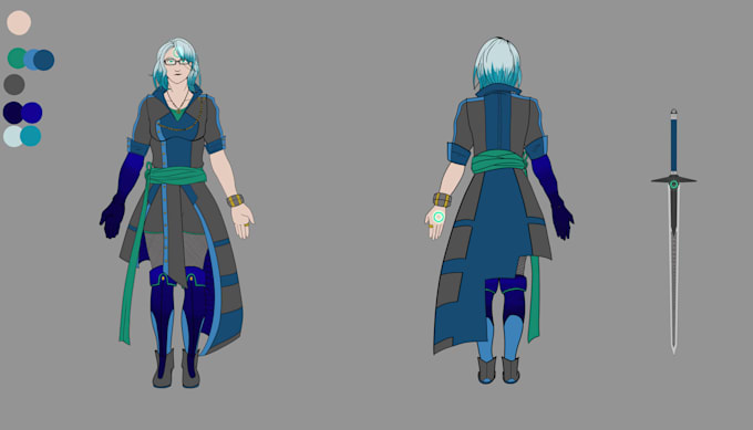 Make front back character sheet by Lunaroatmeal | Fiverr