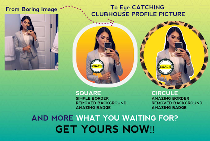 Create breathtaking clubhouse, instagram profile picture by Khallido ...