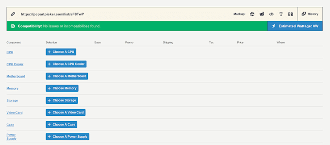 Create a pcpartpicker list for your purpose and budget by Juiceboxpcs ...