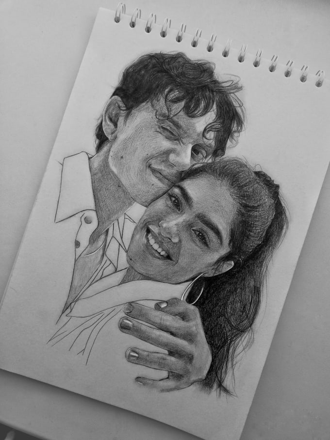 Draw a couple portrait by Etchalexandra | Fiverr