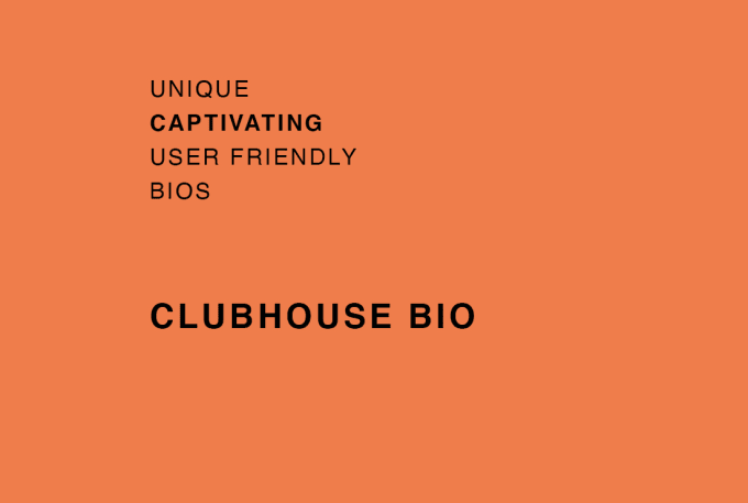 Write your clubhouse bio by Ideastapped | Fiverr