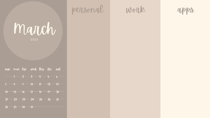 Create a personal desktop wallpaper, organizer, and background by ...
