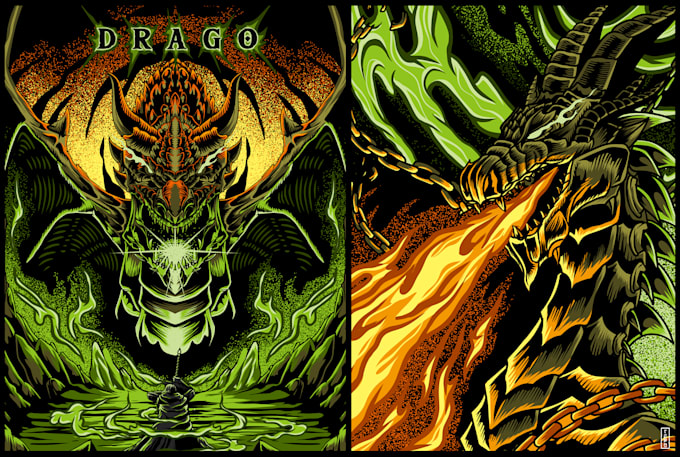 Draw dark art illustration with high quality by Terosic | Fiverr