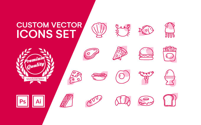 Design modern icon set with fast delivery by Graphics_pin | Fiverr