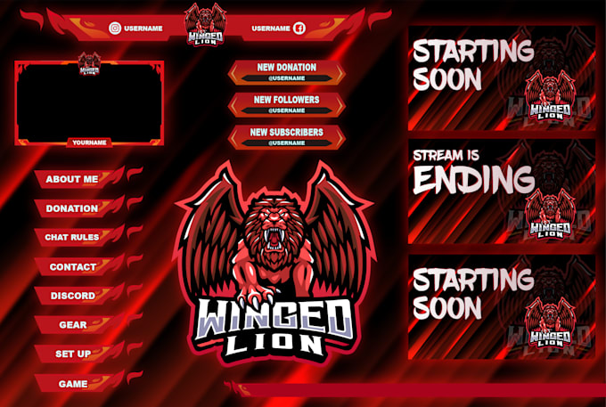 Design animated twitch or facebook or youtube stream overlay by Pipper ...