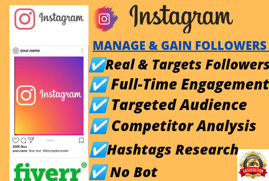 Do Organic Instagram Marketing To Grow Followers By Raihan585 Fiverr