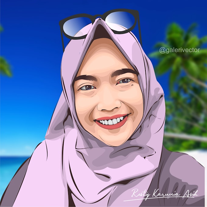 Create face vector art and tracing vector by Hcwidodo | Fiverr