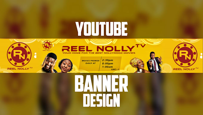 Design a catchy youtube banner for your channel by Okezieokechukwu | Fiverr