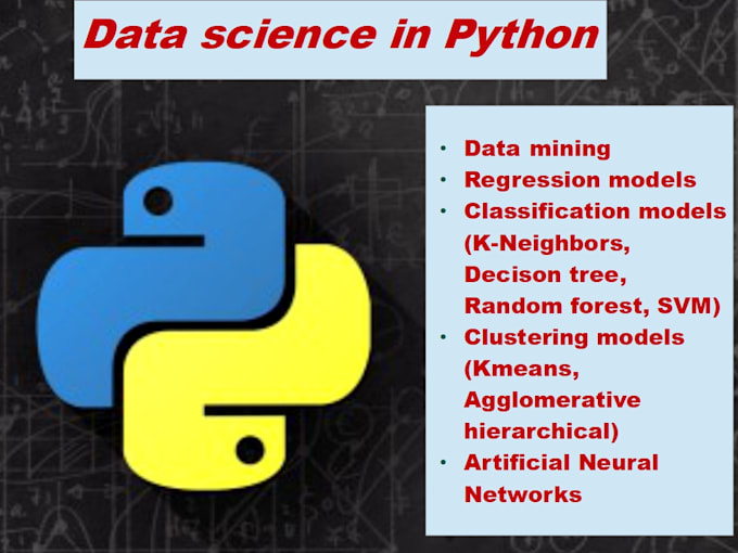 Do machine learning and deep learning projects in python by ...
