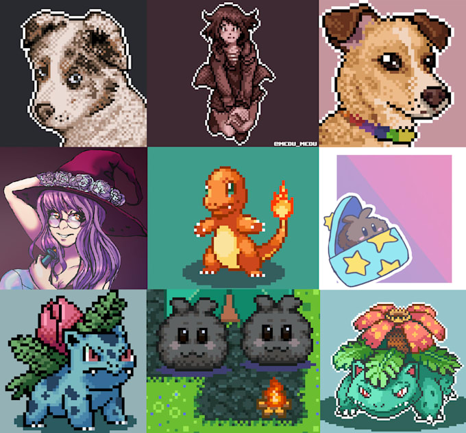 Draw amazing pixel art by Medumedu | Fiverr