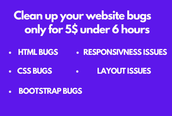 Fix html, css, bootstrap bugs and issues by Zakariabl | Fiverr Fix html, css, bootstrap bugs and issues by Zakariabl | Fiverr