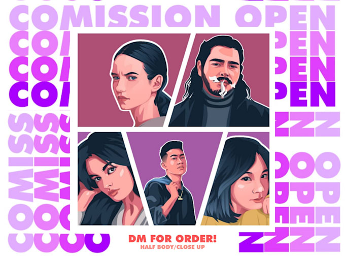 Make simple pop art vector portrait by Fxvecid | Fiverr