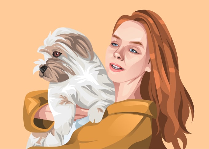 Turn your photo into a beautiful cartoon vector art portrait by ...
