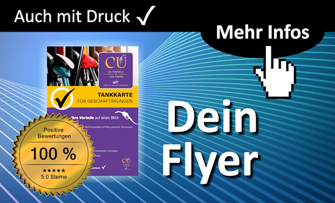 Create beautiful german flyer design optional with flyer printing and ...