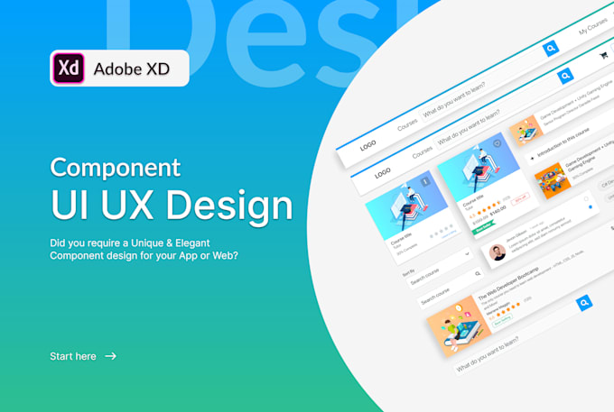 Design creative ui component by Uidrops | Fiverr