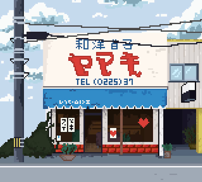 Create a pixel art background by Alexrael | Fiverr