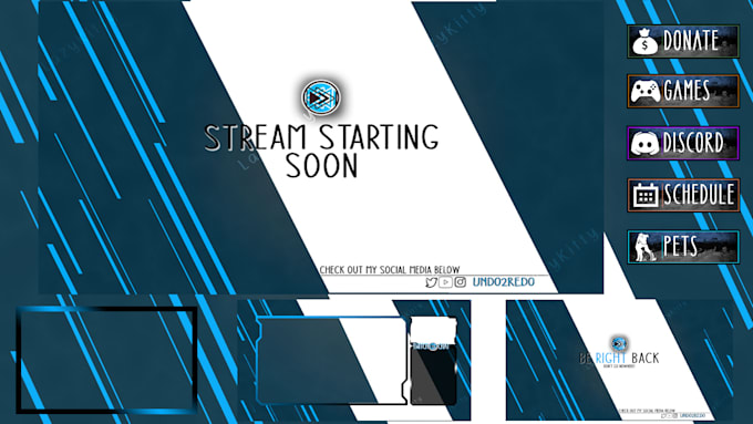 Design static and animated stream overlays for you by Lazykitty2 | Fiverr