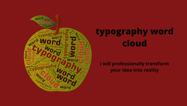 Design professionally typography word cloud with custom shapes by ...