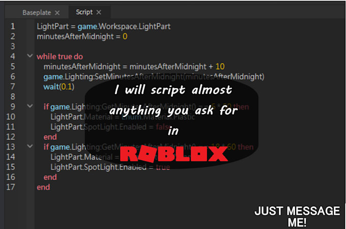 Script almost anything for you in roblox by Tyler1153 | Fiverr