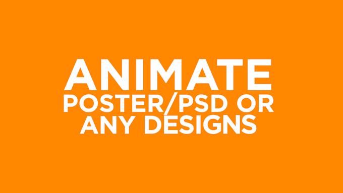 Animate your poster, psd, or any designs by Stevenjazul | Fiverr