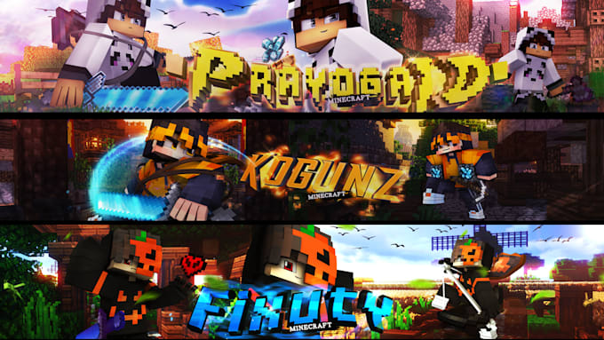 Make you a minecraft banner of your avatar skin by Zakmc_designer | Fiverr