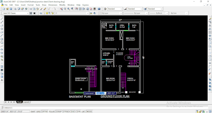 Draw 2d maps on autocad for residential buildings, etc by Autocad_guro ...