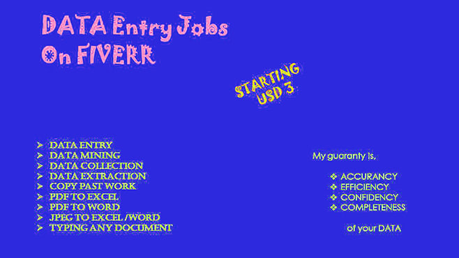 Do fastest data entry and typing work by Eagle_creations | Fiverr