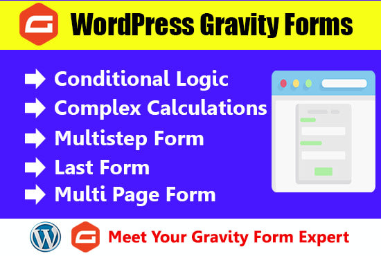 Create advance gravity forms wp form ninja form contact form by Kashifkulachi | Fiverr
