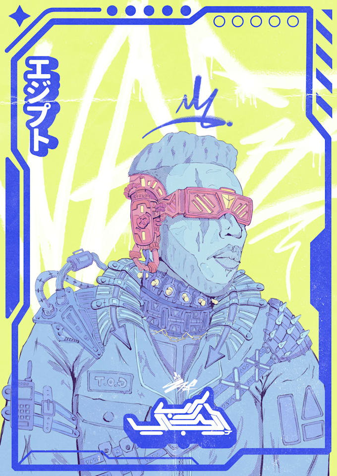 Draw you in cyberpunk style by Omarzahra89 | Fiverr
