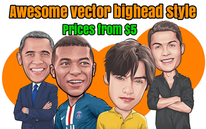 Make your foto into awesome and detailed bighead vector just 24 hours ...