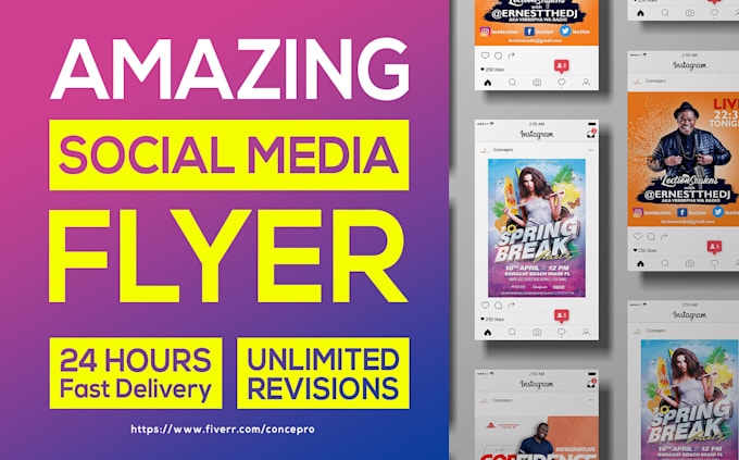 Design 4 amazing posts for your instagram and facebook by Concepro | Fiverr