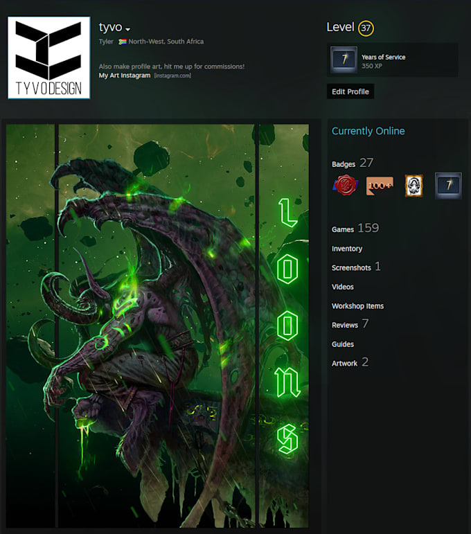 Make an animated steam artwork showcase by Tyvodesign | Fiverr