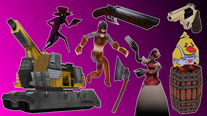 Create low poly retro style 3d models for you by Madelinya | Fiverr