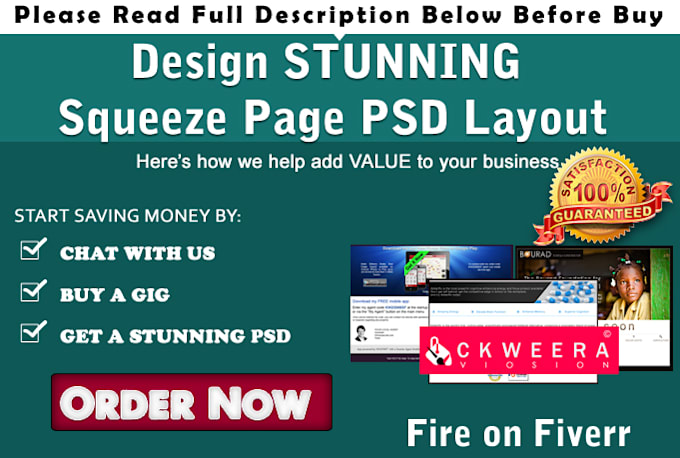 Design stunning squeeze page psd layout by Ckweera | Fiverr