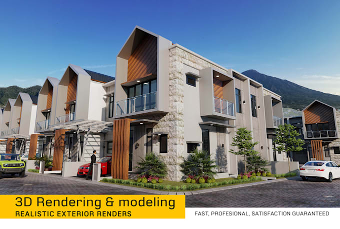 Architectural realistic exterior renders by Studiohamur | Fiverr