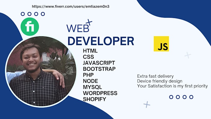 Do website development html css js wp php mysql shopify by Emtiazem0n3 ...