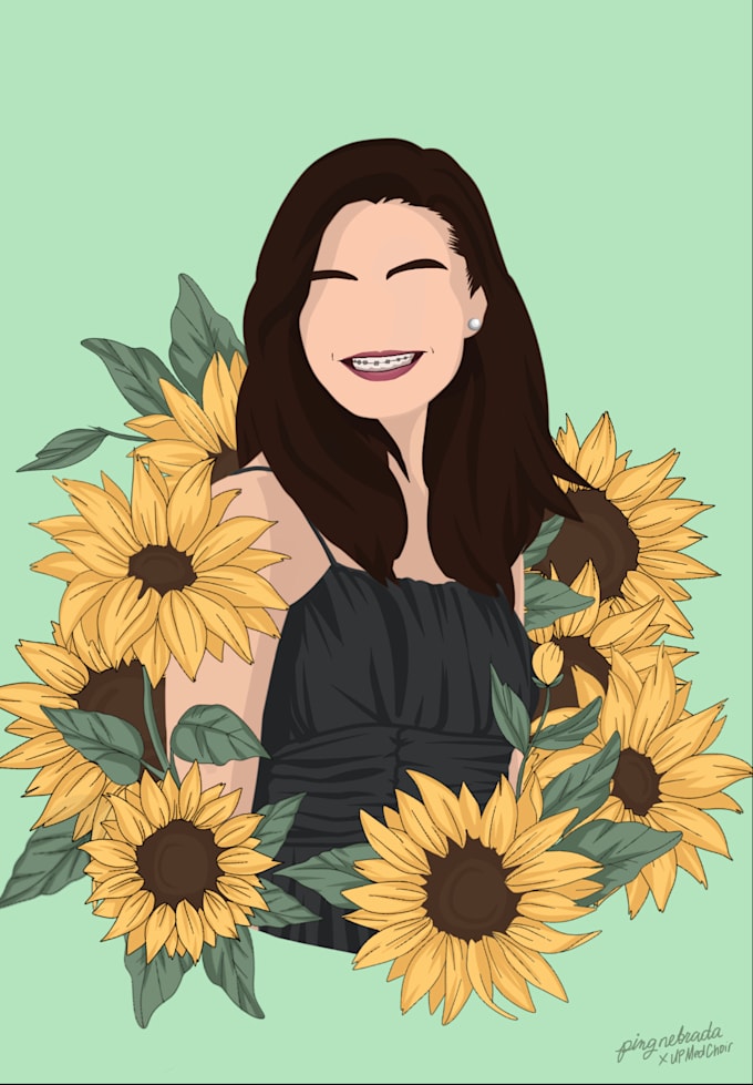 Make you a minimalist faceless digital portrait by Pingnebrada | Fiverr