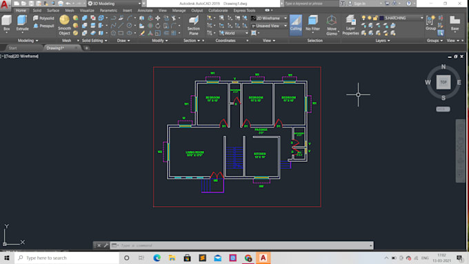 Draw autocad 2d and 3d plan by Lokeshumbarge | Fiverr
