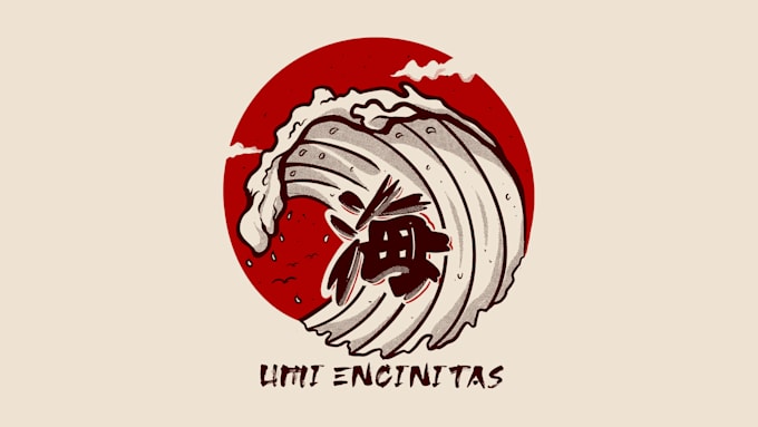 Do hand drawn japanese surf vintage illustration by Gooverlay | Fiverr