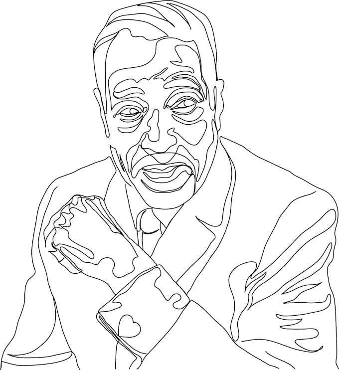 Draw a continuous line vector portrait by Swingydizz | Fiverr