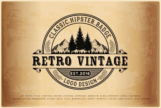 Create a retro vintage logo with free extra support by Mukta_studio ...