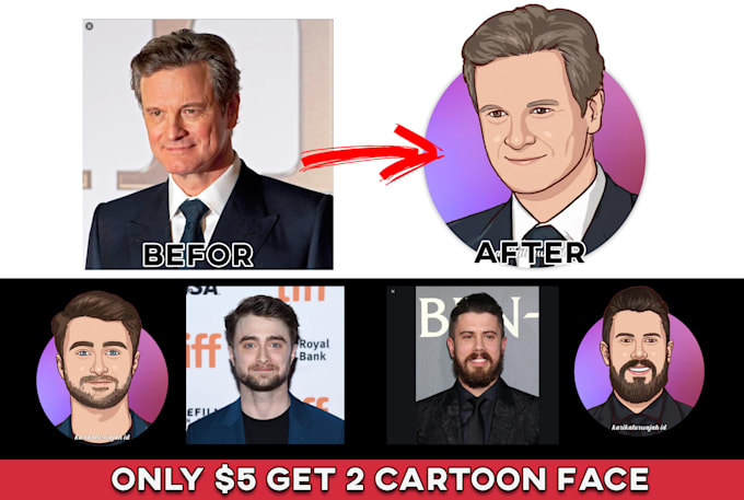 Design eye catching profile avatar cartoon by Activeeditor26 | Fiverr